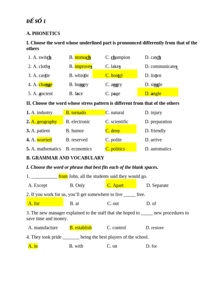 ĐỀ SỐ 1 | PDF | Energy Development | Fuels