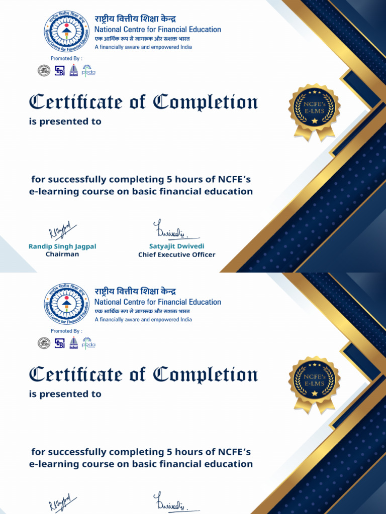 Tirupati NCFE Exam Certificates | PDF