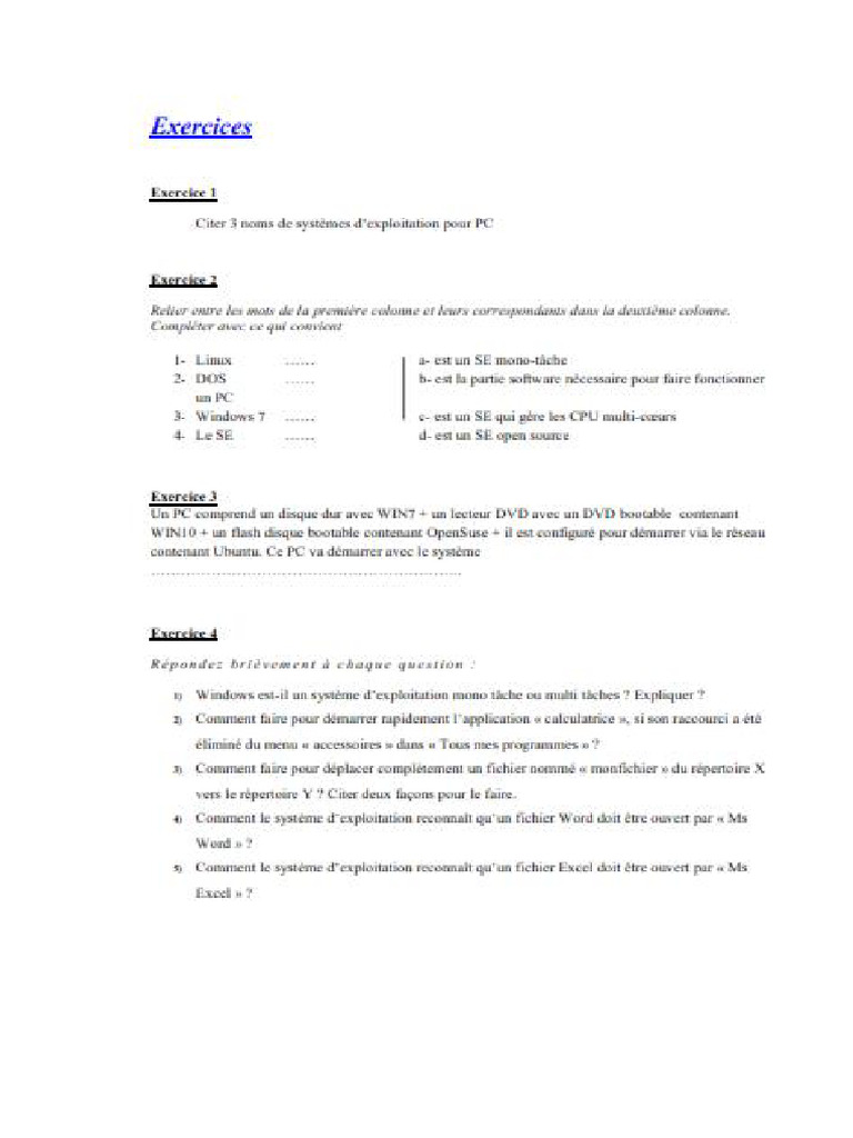 Exercices Solutions | PDF