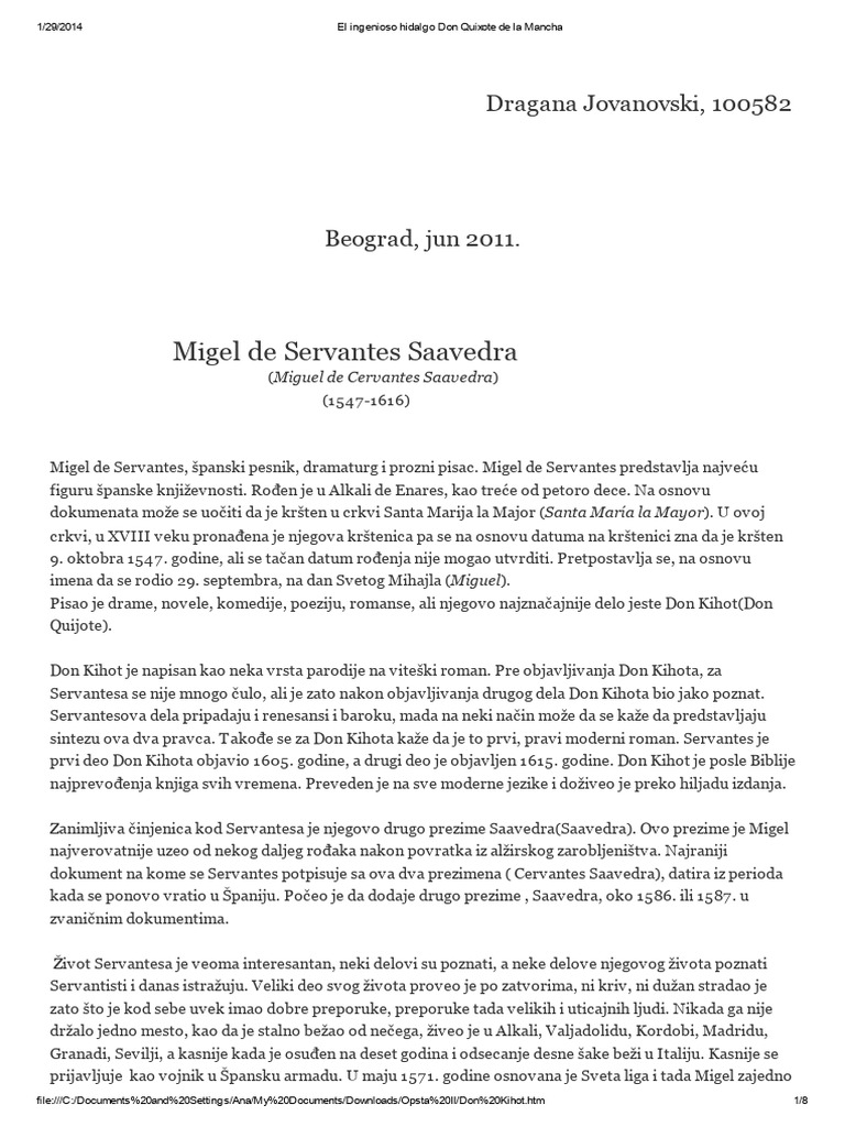 Don Kihot | PDF