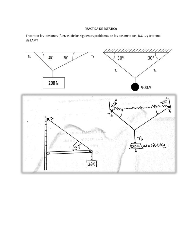 Practica de Estática 1 | PDF