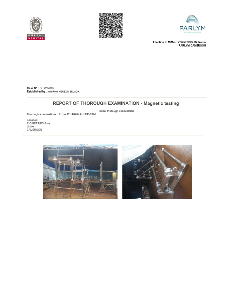 NDT - MT - PARLYM - Request N°10-2 | PDF | Welding | Construction