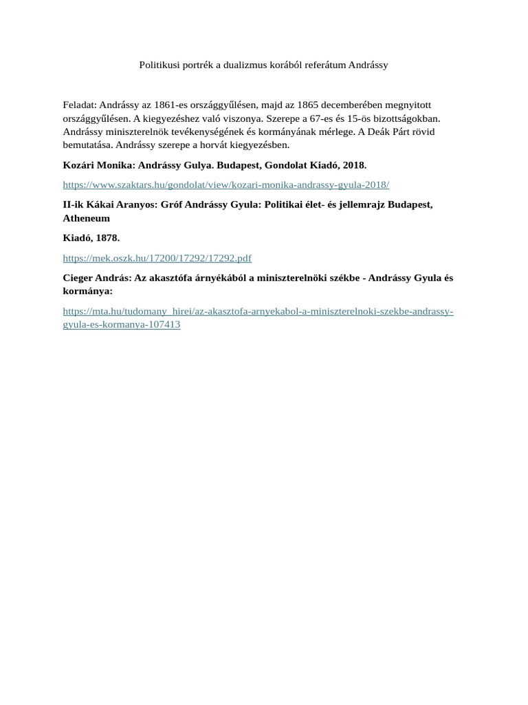 Andrássy | PDF