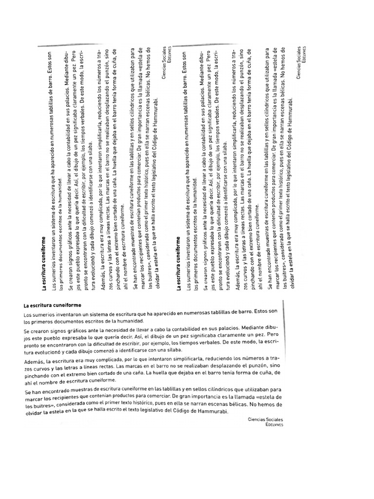 Escritura Cuneiforme | PDF