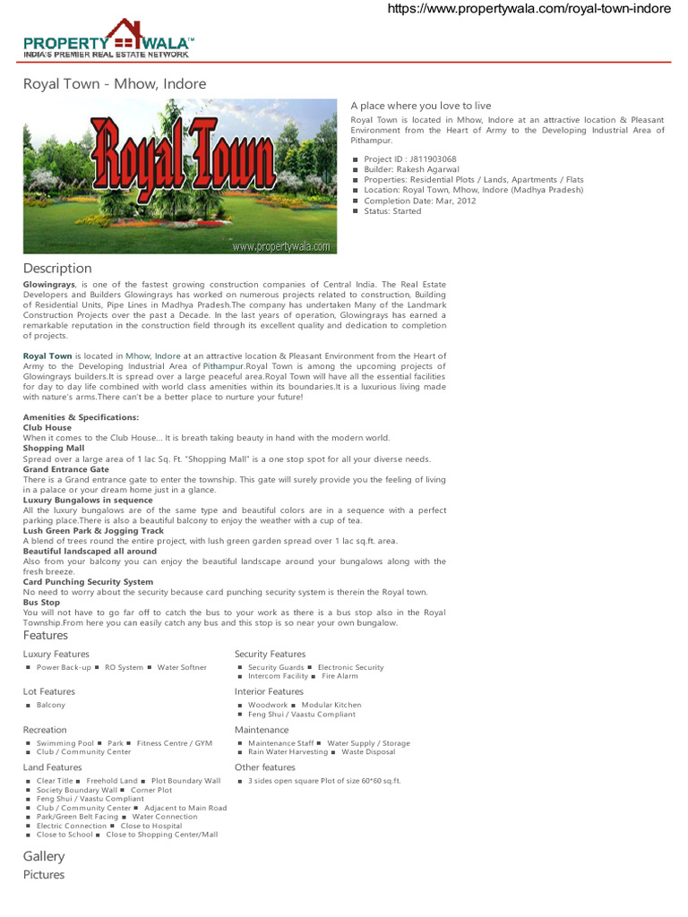 Royal Town Indore.j811903068 | PDF