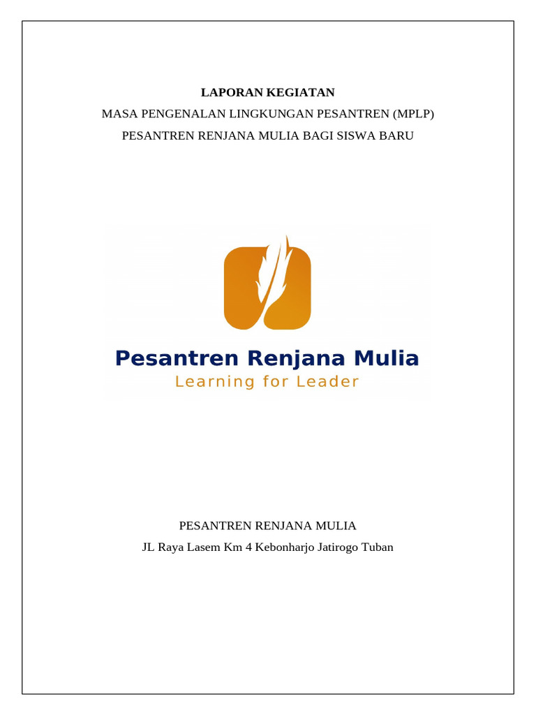 MPLP Pesantren Renjana Mulia 2022 | PDF