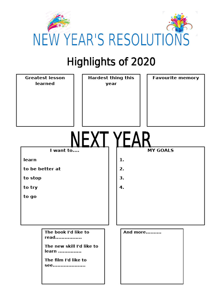 New Years Resolutions | PDF