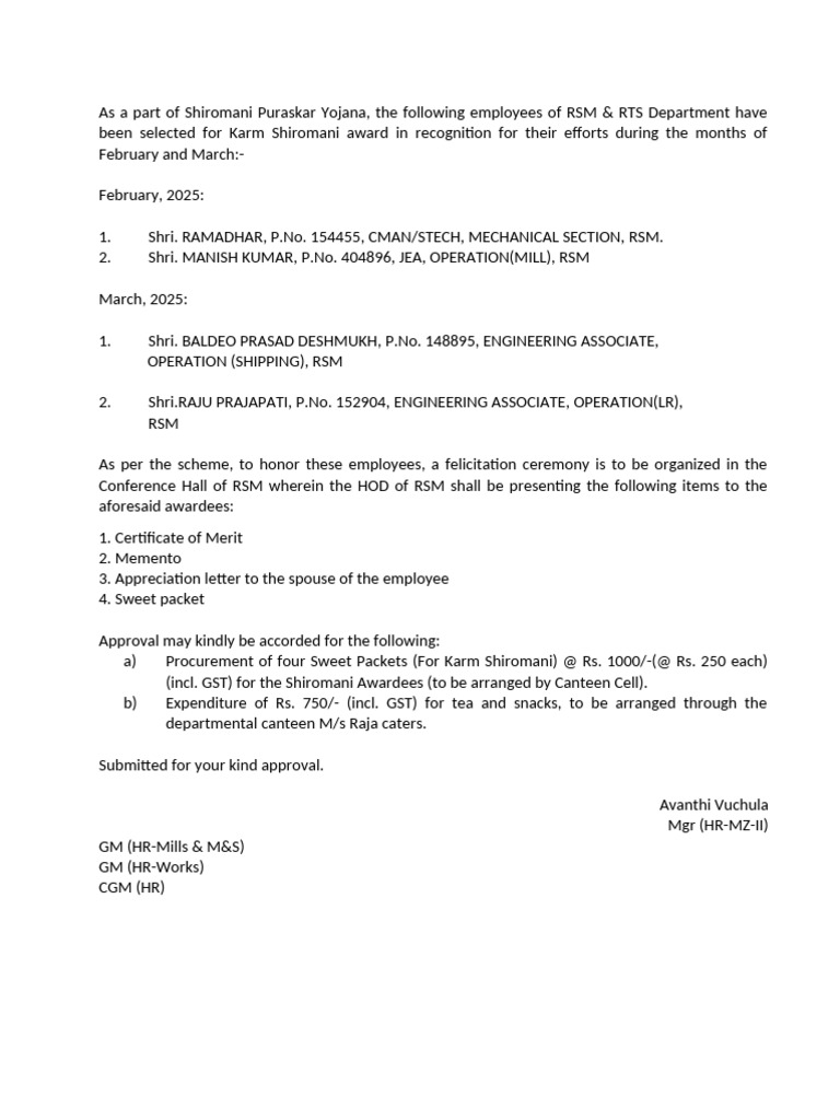 RSM Shiromani Note | PDF