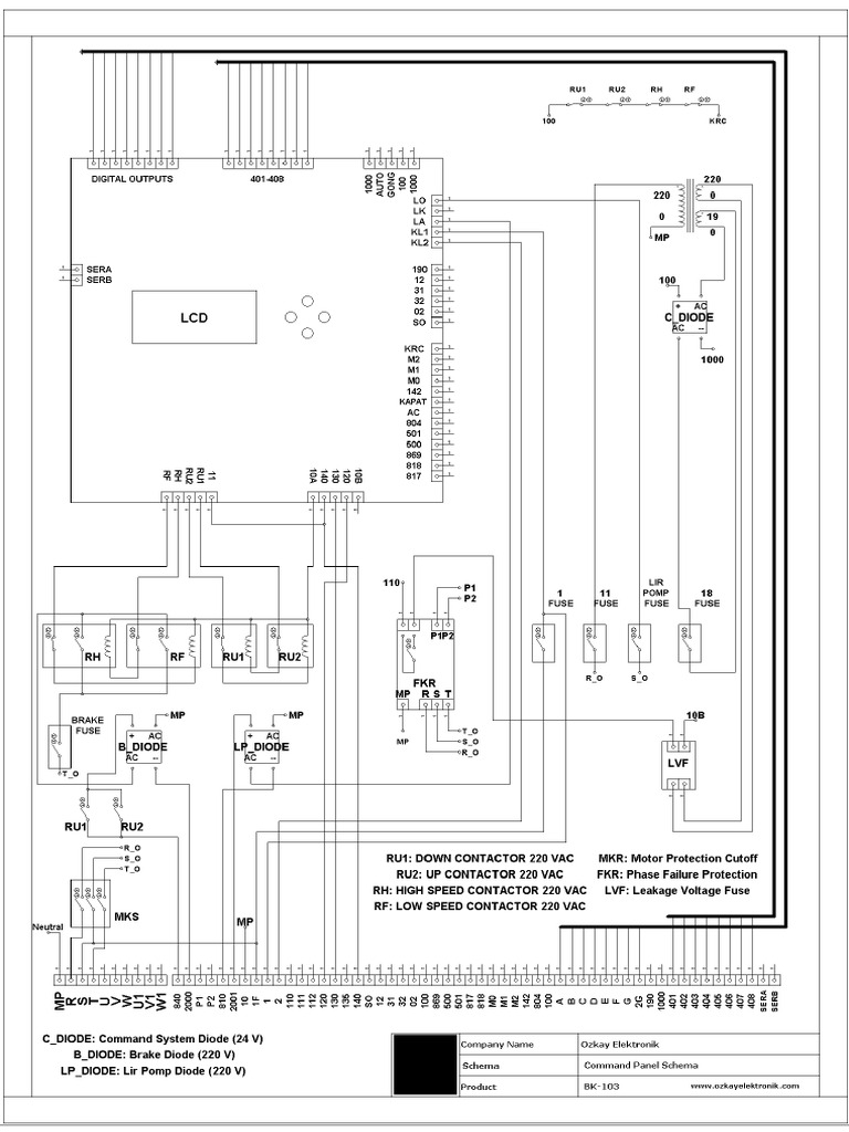 BK-103 Command Panel Connection Diagrams | PDF