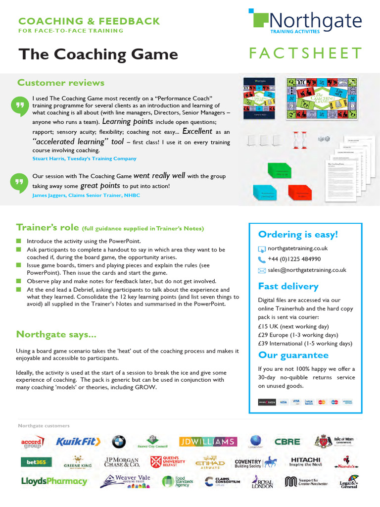Northgate The Coaching Game Factsheetp2 | PDF