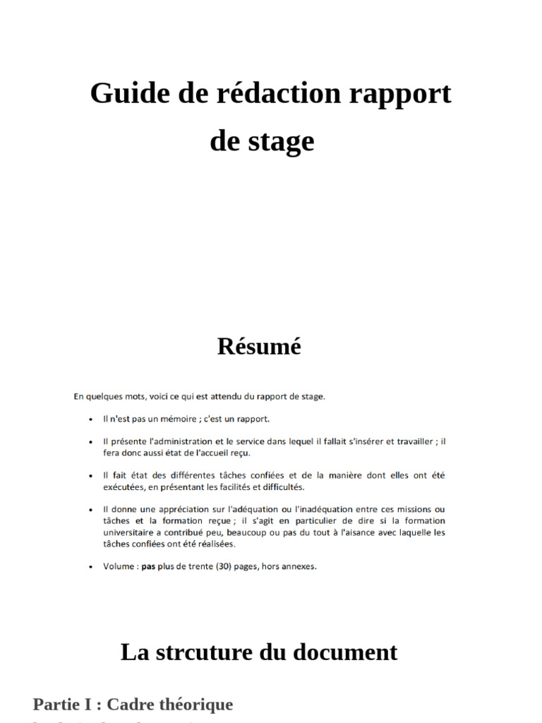 Guide complet pour rédiger un rapport de stage | PDF