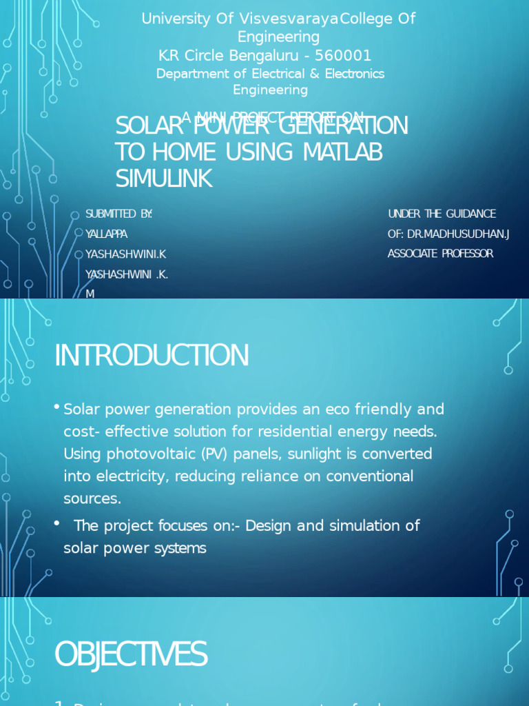 Solar Power Generation To Home Using Matlab Simulink | PDF | Photovoltaic System | Solar Power
