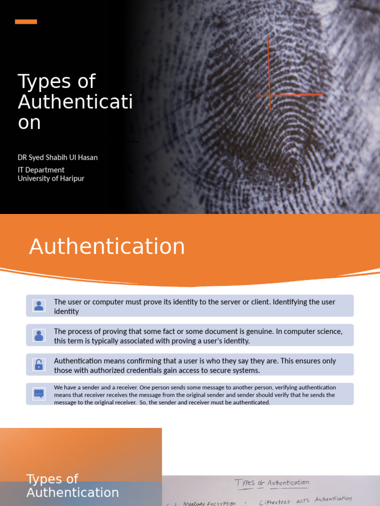 4 Types of Authentication | PDF | Encryption | Key (Cryptography)