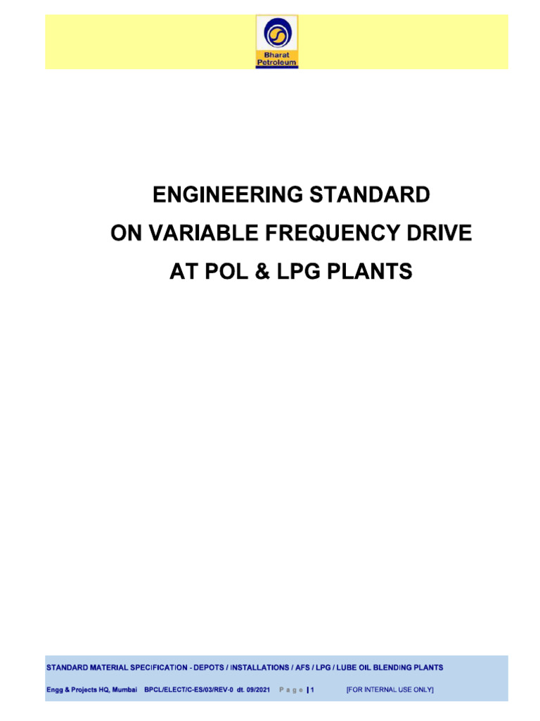 VFD Specifications BPCL | PDF | Valve