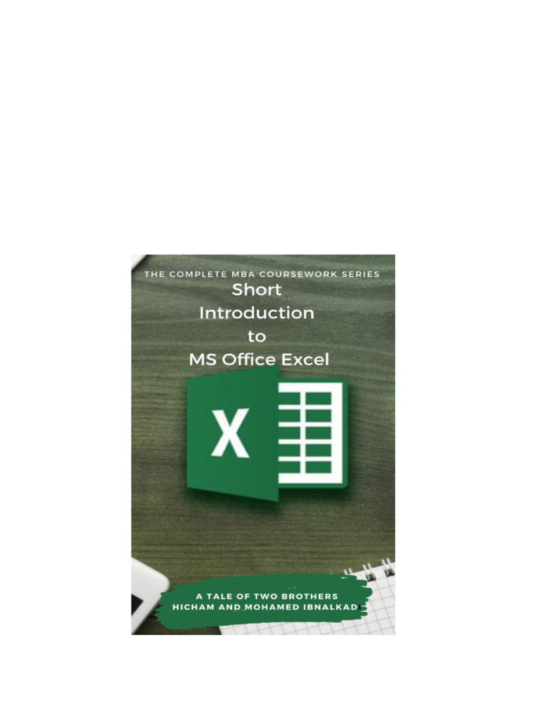 Short Introduction to MS Office Excel Hicham And Mohamed Ibnalkadi pdf download | PDF ...