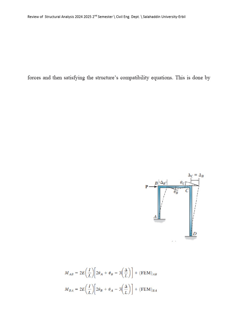 Structural Analysis Review 2024-2025 | PDF | Structural Analysis | Physics