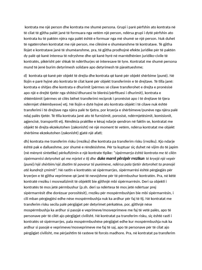 kontrata me një person dhe kontrata me shumë persona | PDF