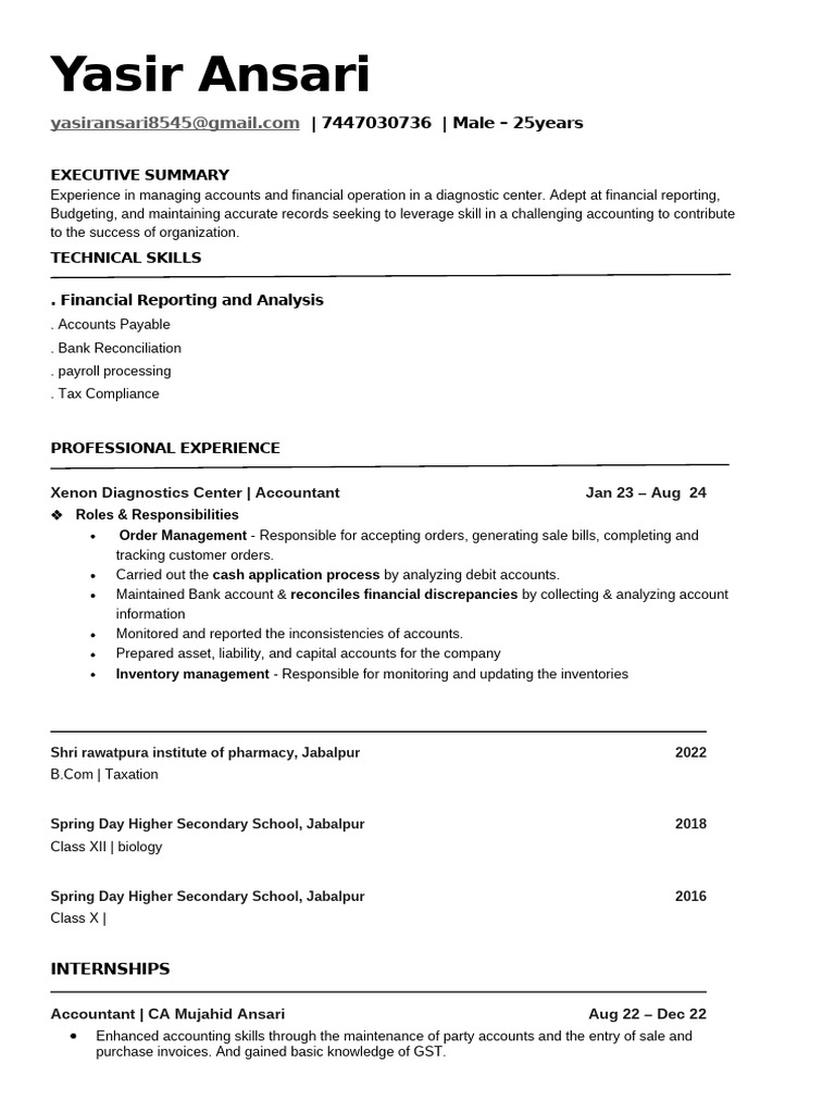 ATS Bold Classic Resume | PDF | Taxes | Business
