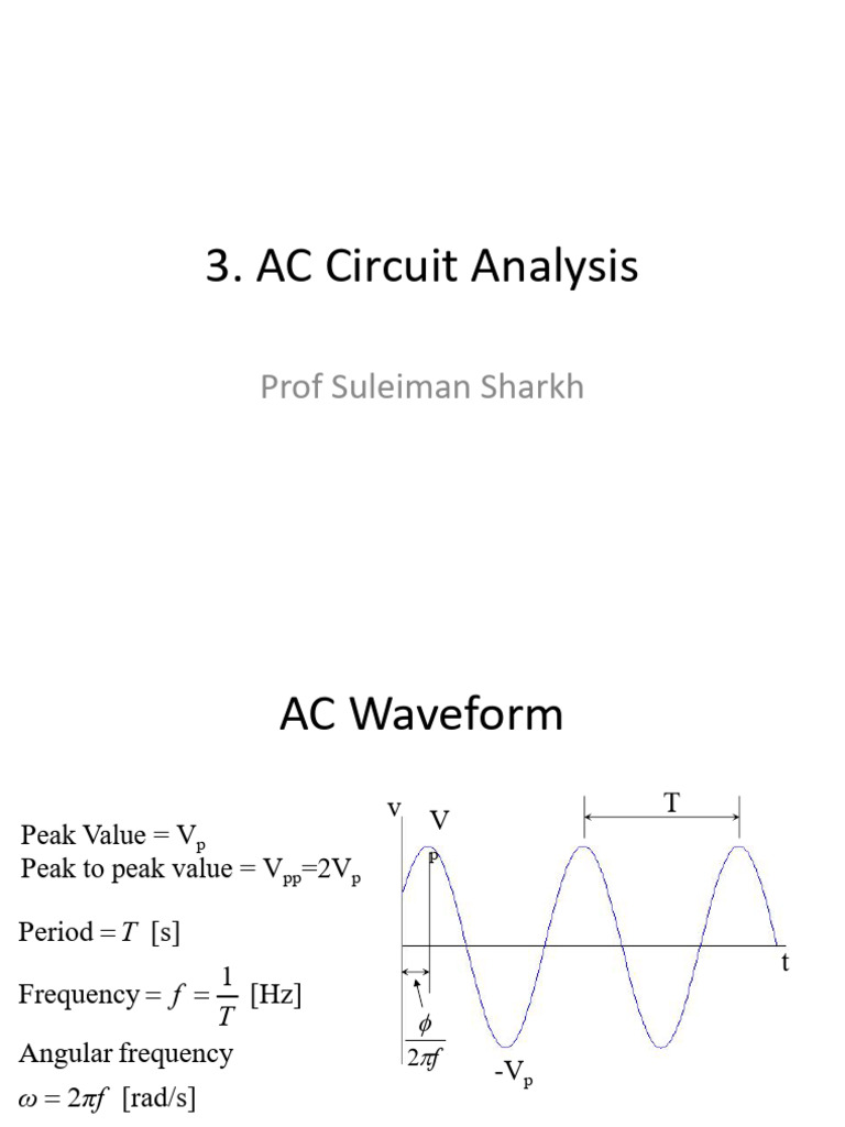 AC Circuit Analysis Fundamentals | PDF | Electrical Impedance | Root ...