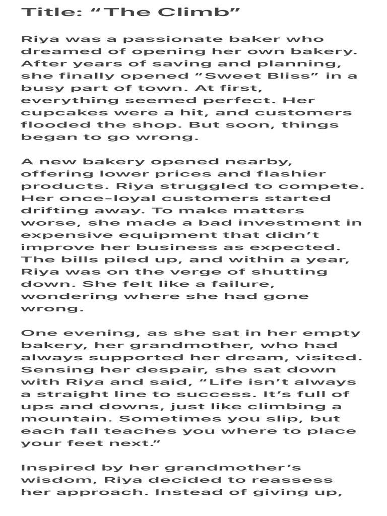 Title: "The Climb" | PDF