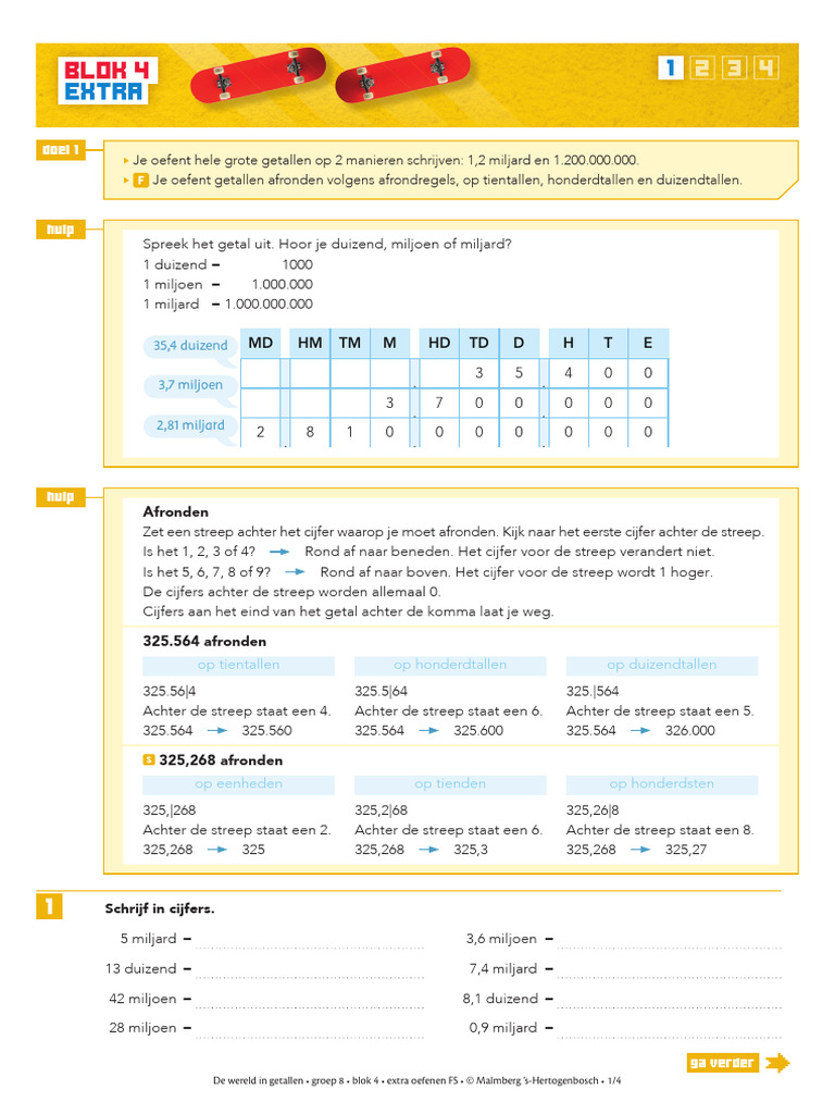 Blok 4 Extra Oefenen F | PDF