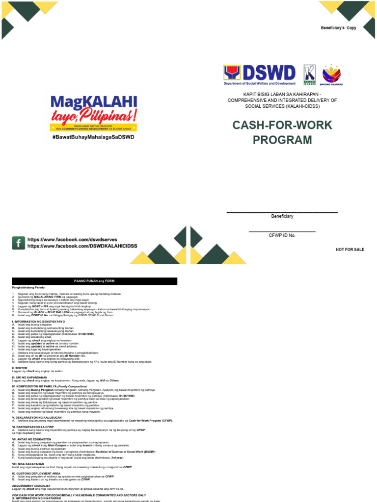 CFWP PROFILE FORM - Beneficiary's | PDF