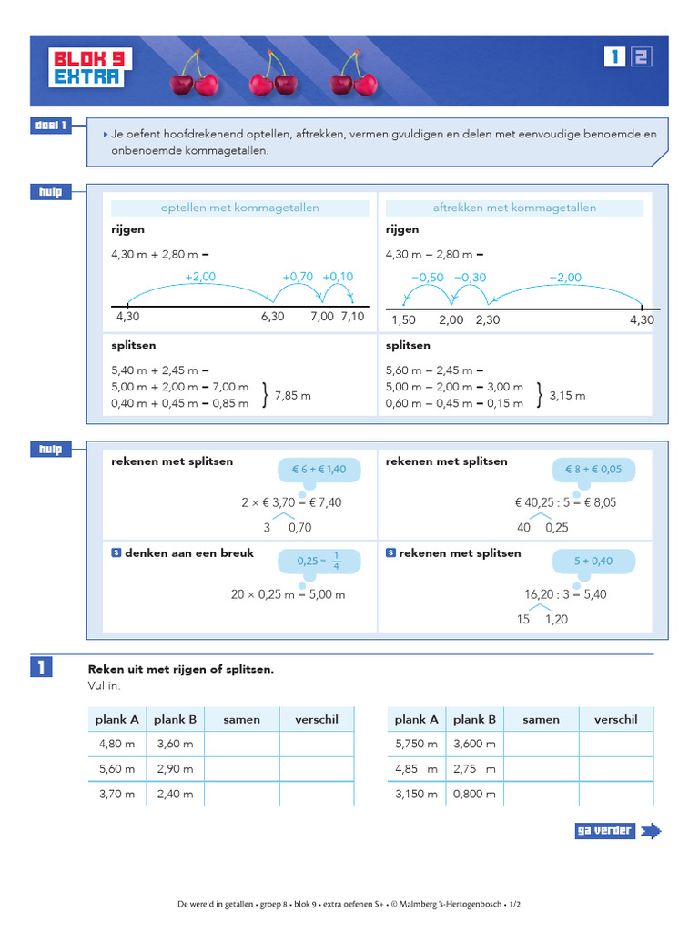 Blok 9 Extra Oefenen S | PDF