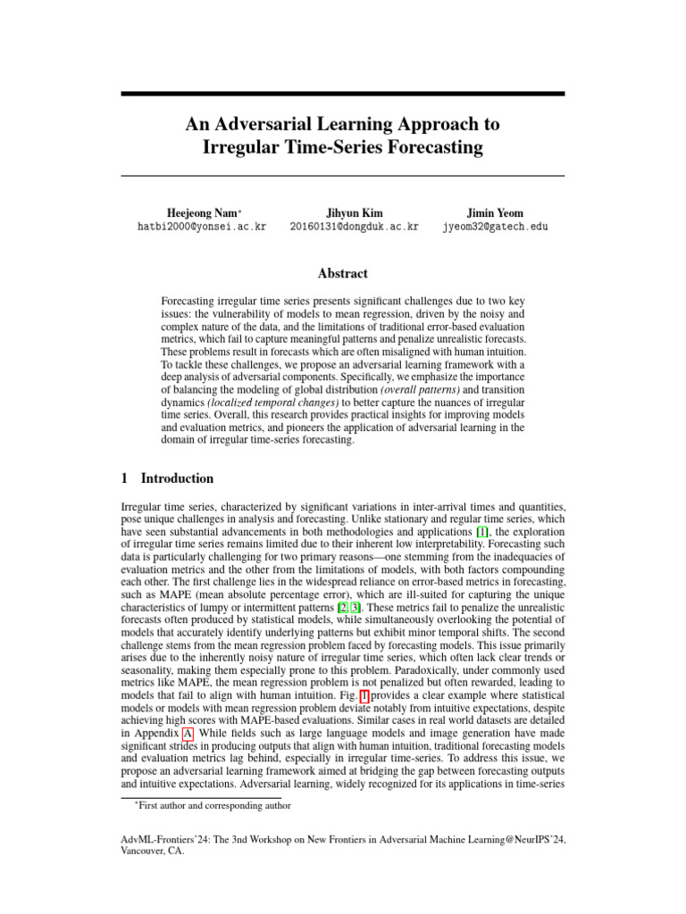 46 An Adversarial Learning App | PDF | Time Series | Forecasting