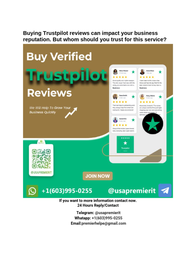 Buying Trustpilot Reviews Can Impact Your Business Reputation | PDF ...
