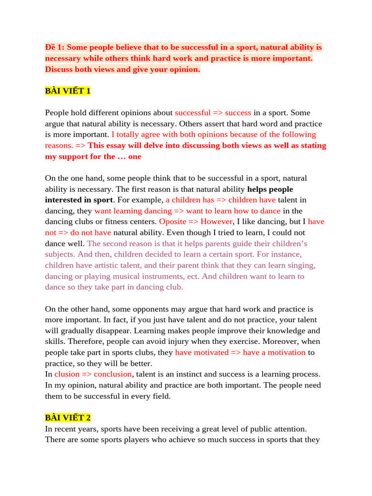 Chữa Wri 2 - Discussion | PDF | Reason | Teachers