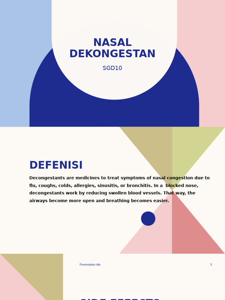 Nasal Decongestants: Types & Dosages | PDF | Common Cold | Human Nose