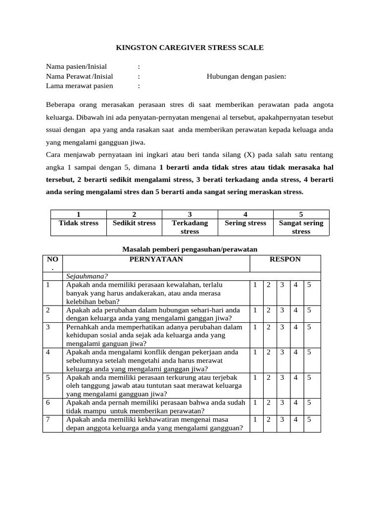 Skala Stres Cargver | PDF