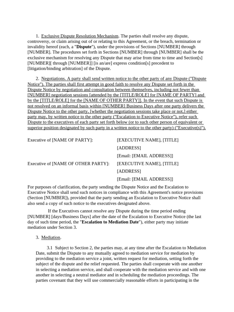 Exclusive Dispute Resolution Process | PDF | Mediation | Arbitration