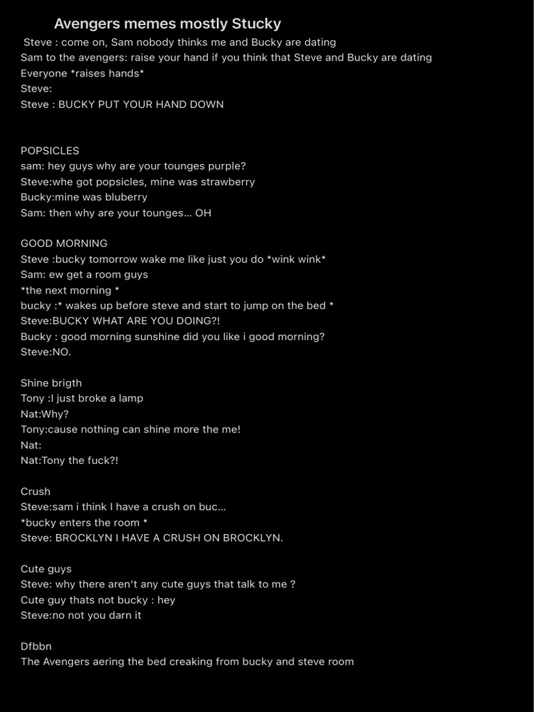 Stucky Avengers Memes Compilation | PDF