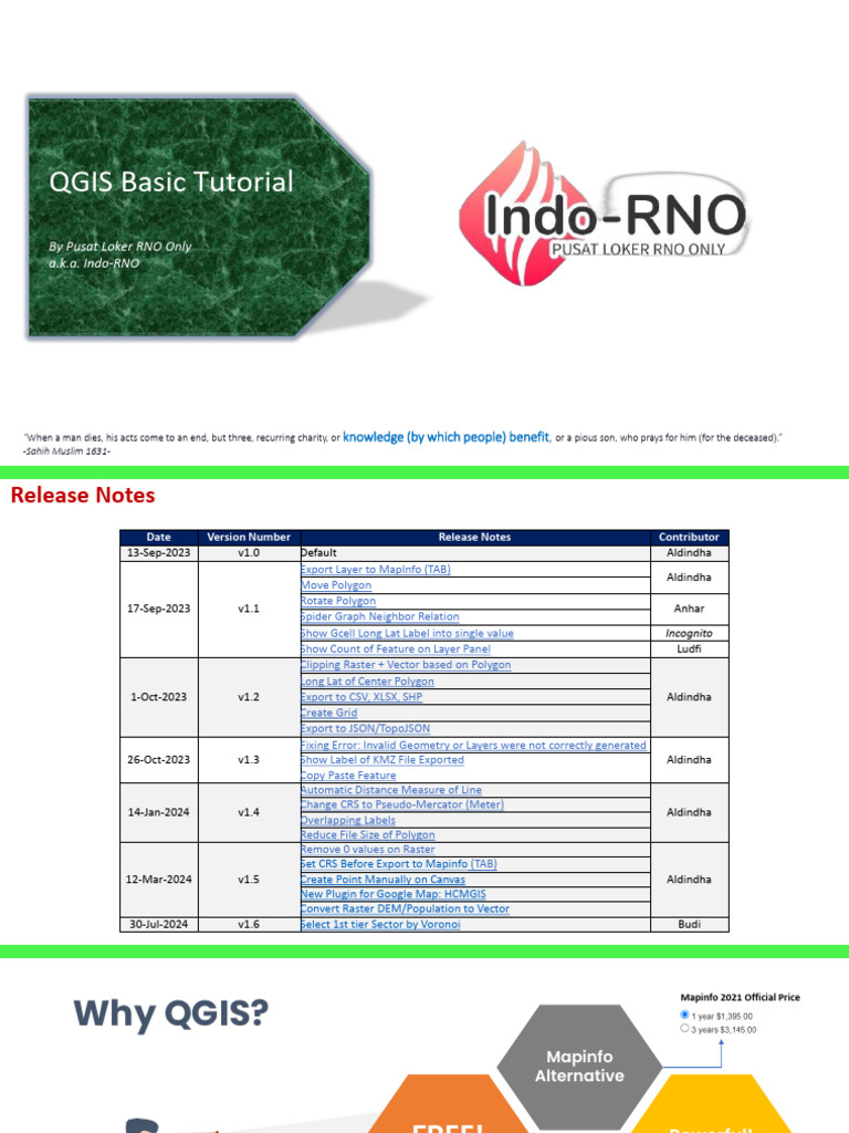 QGIS Tutorial by Indo-RNO v1.6 | PDF | Microsoft Excel | Comma Separated Values