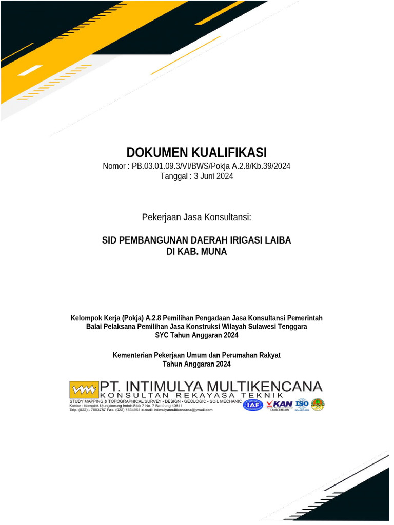 Contoh Dokumen PQ 2024 PT. IMK | PDF