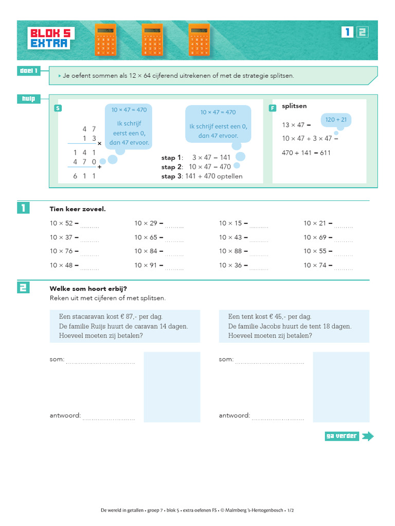 Blok 5 Extra Oefenen F 1 | PDF