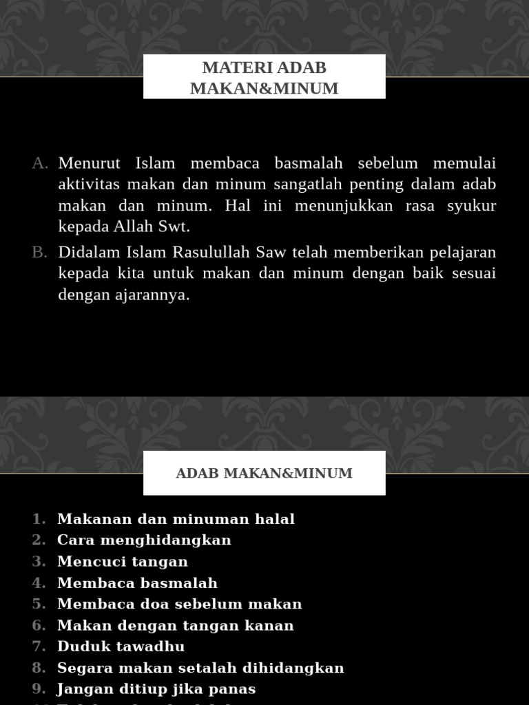 Materi Adab Makan&Minum | PDF