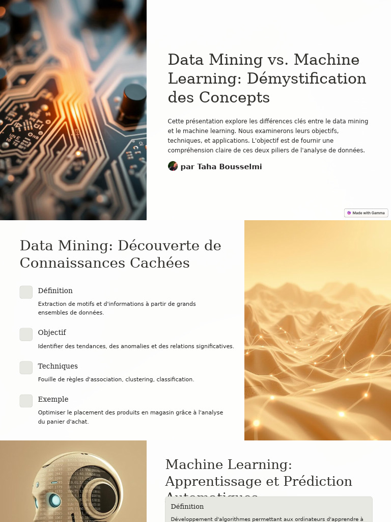 Data Mining vs Machine Learning Demystification Des Concepts | PDF | Apprentissage automatique ...