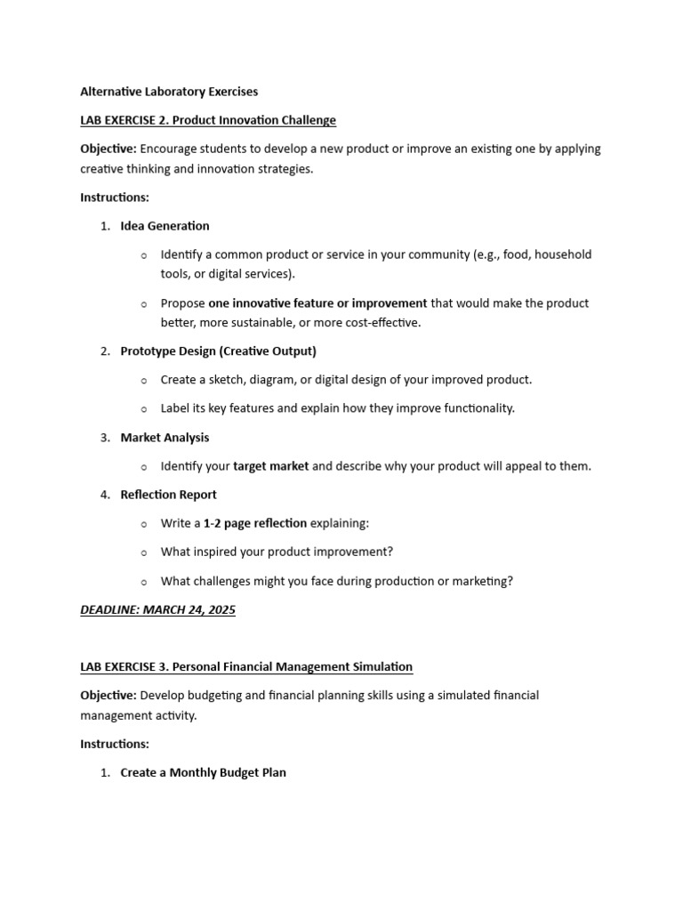 Laboratory Exercises For Entrep | PDF | Business Model | Subscription ...