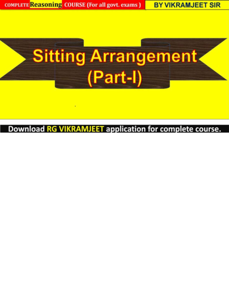 009) Seating Arrangement (Class Notes) | PDF