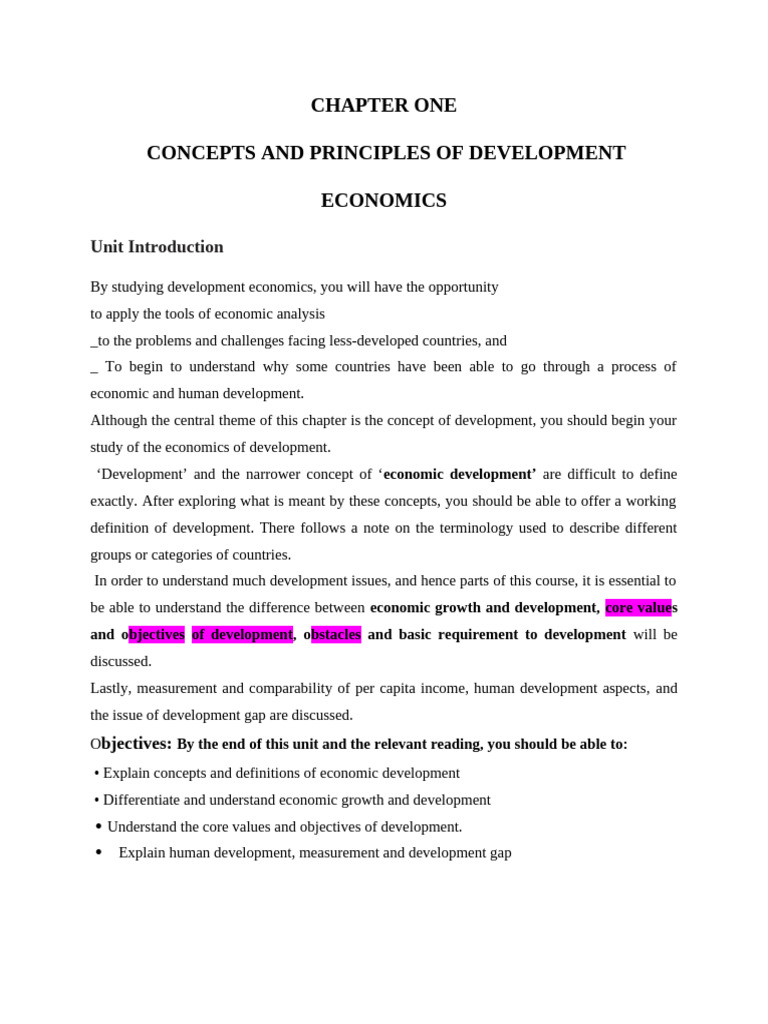 Understanding Development Economics Concepts | PDF | Human Development ...