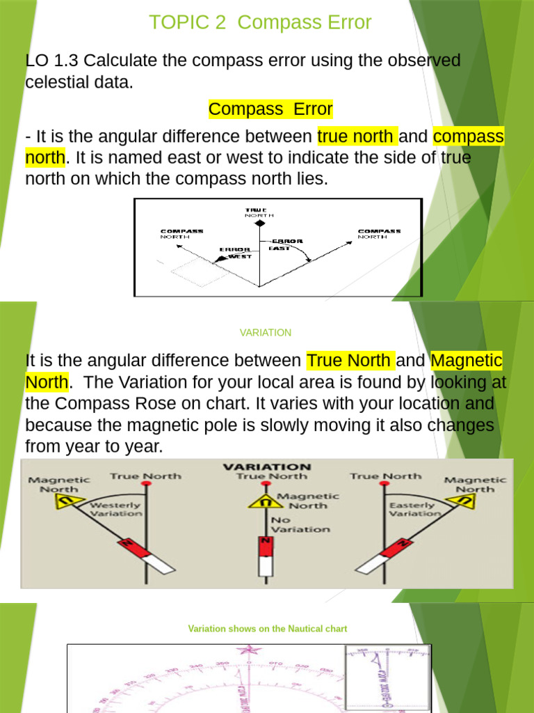 TOPIC-2-Compass-Error-Wk-9-10 | PDF | Compass | Navigation