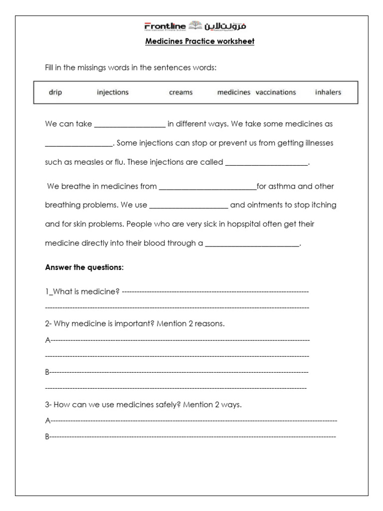 Practice Worksheet 28th Feb. 2025 (Medicine) | PDF