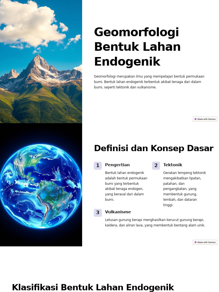 Geomorfologi-Bentuk-Lahan-Endogenik. PPT | PDF