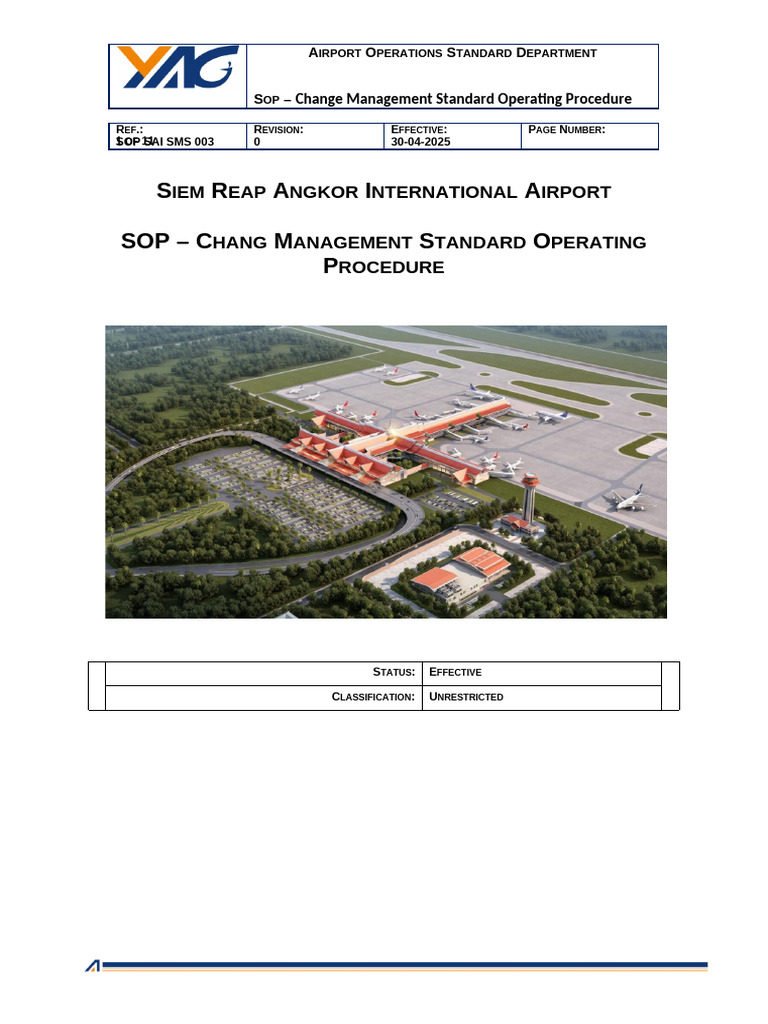 SOP_SAI_SMS_003_Change_Management_Standard_Operating_Procedure_Draft | PDF | Risk | Risk Assessment