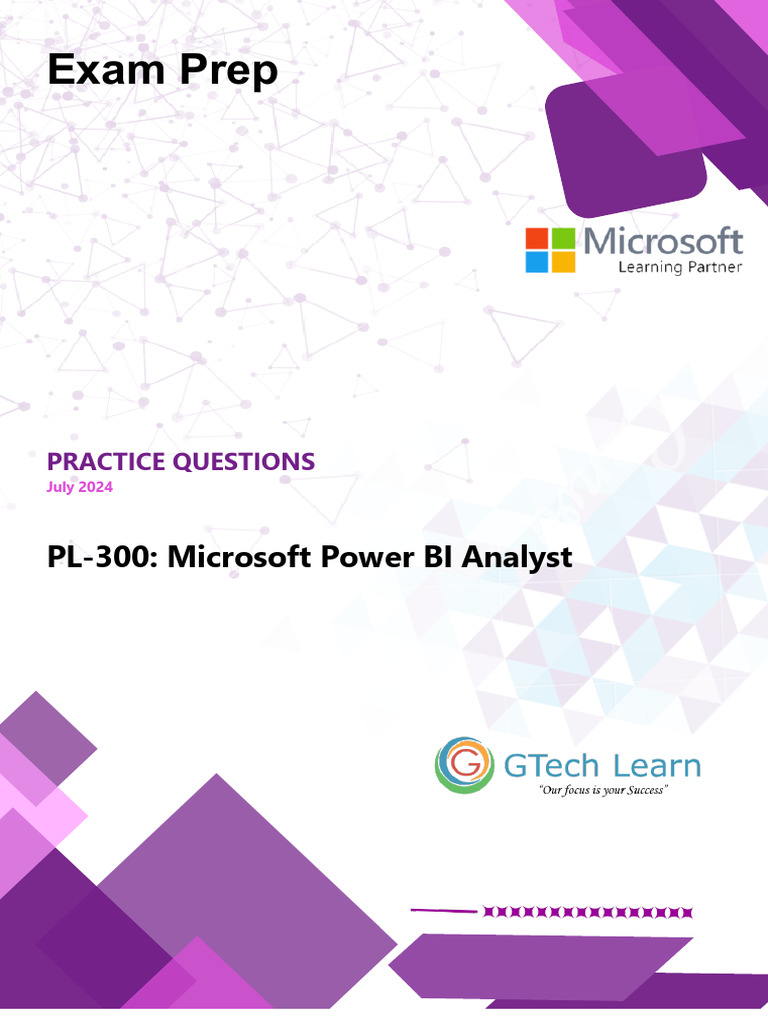 Power BI Exam Prep Questions | PDF | Table (Database) | Microsoft Excel