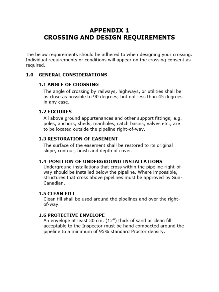 Pipeline Crossing Design Requirements | PDF | Deep Foundation | Pressure