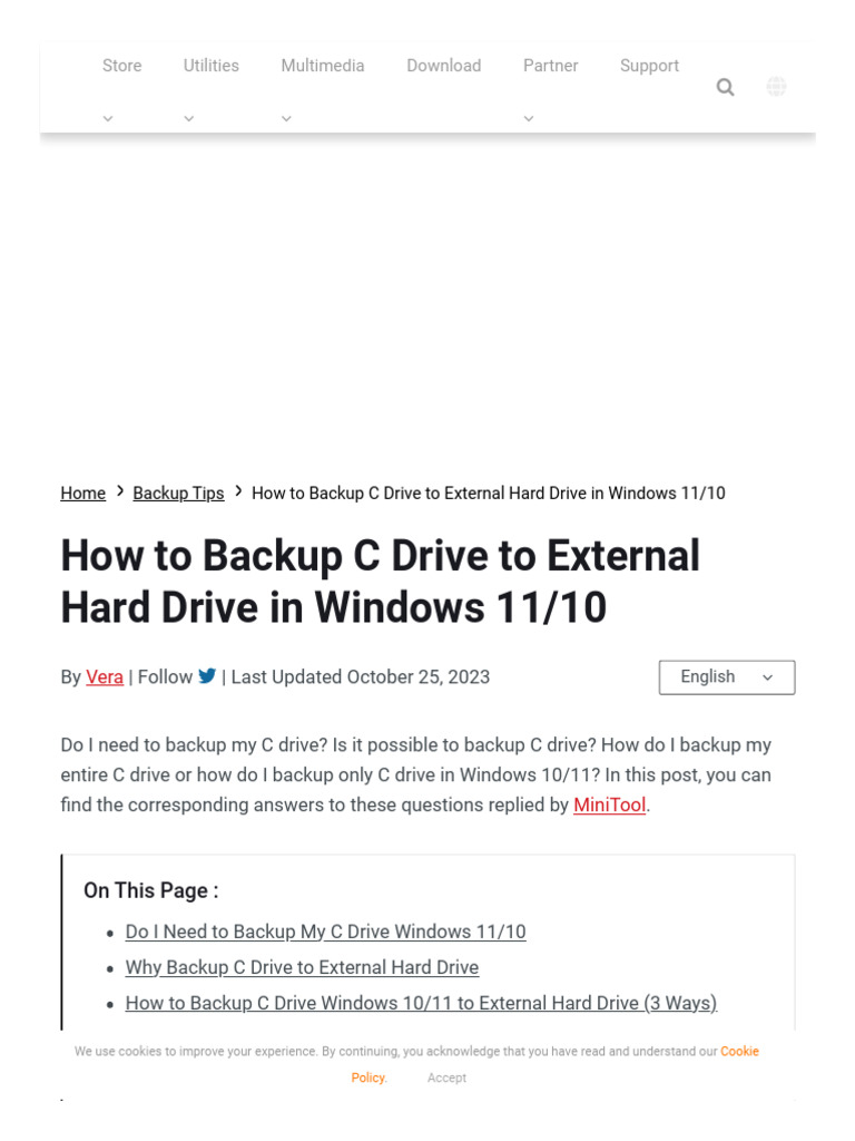 How to Backup C Drive to External Hard Drive in Windows 11_10 - MiniTool | PDF | Backup ...