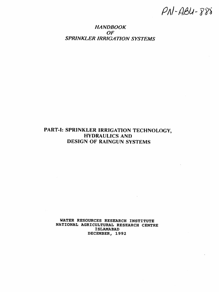 Sprinkler Irrigation System Design Guide | PDF | Irrigation | Agriculture